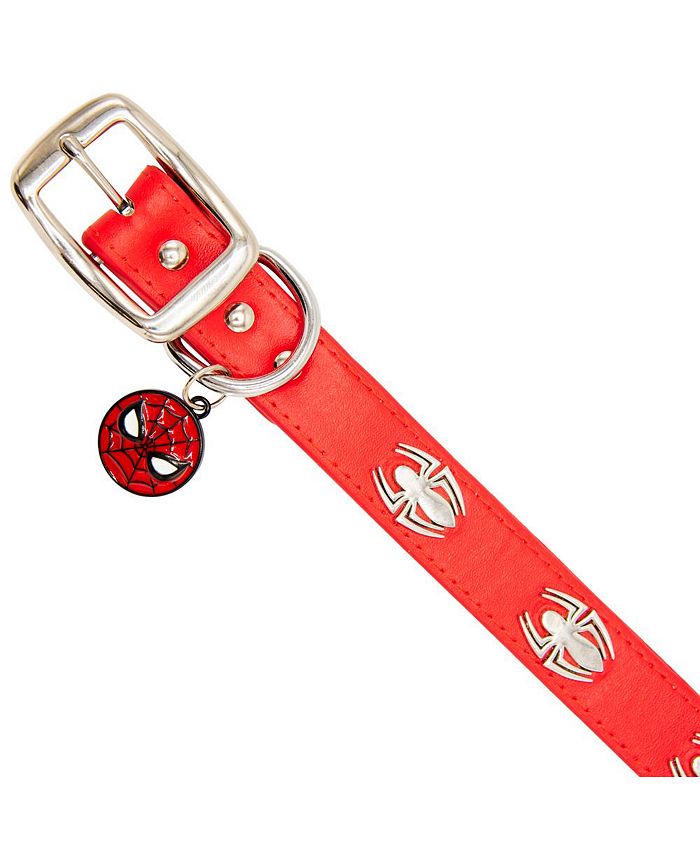 Buckle-Down DC Comics Pet Collar, Faux Leather Dog Collar, Spider Man ...