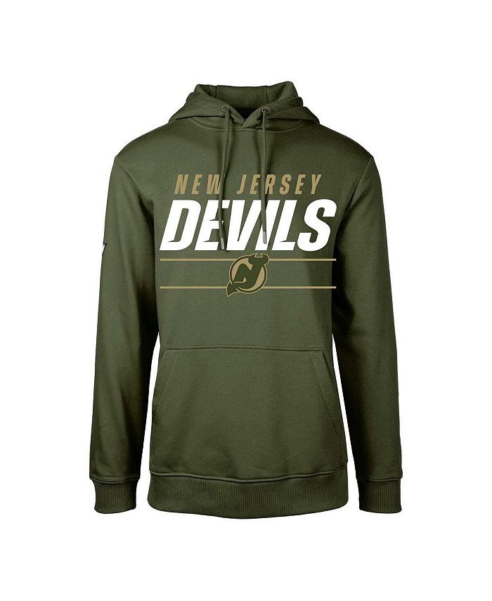 LevelWear Big Boys Olive New Jersey Devils Podium Fleece Pullover Hoodie - Macy's