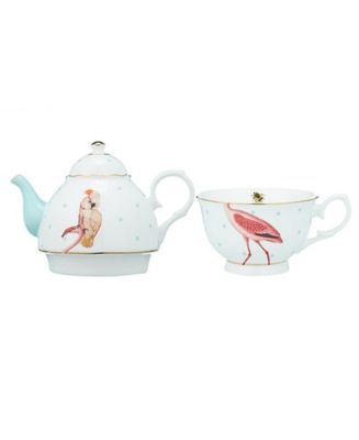 Yvonne Ellen Parrot and Flamingo Tea for One Set - Macy's