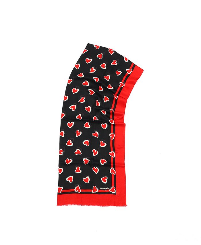 kate spade new york Women's Brushstroke Hearts Oblong Scarf - Macy's