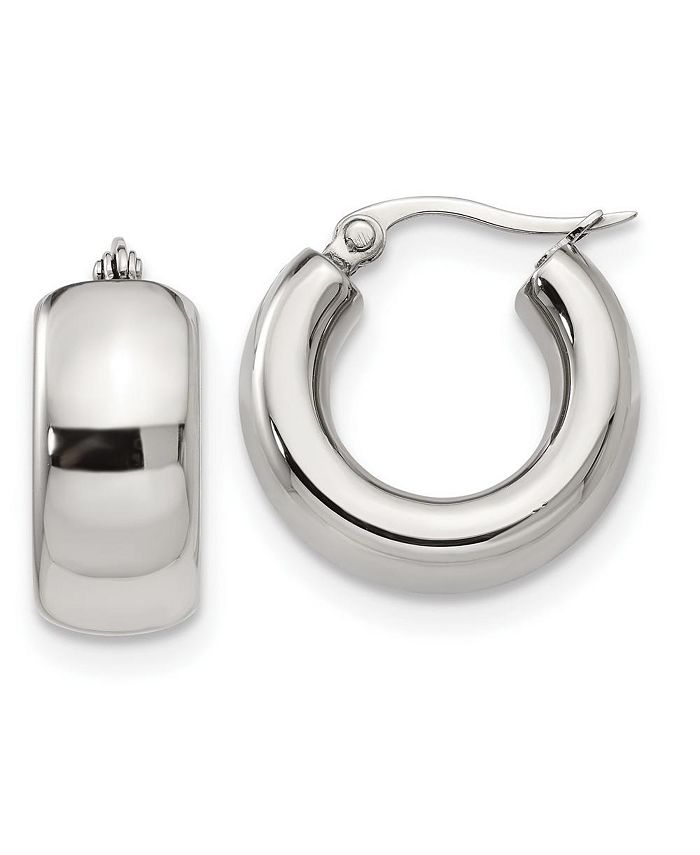 Chisel Stainless Steel Polished Hoop Earrings - Macy's