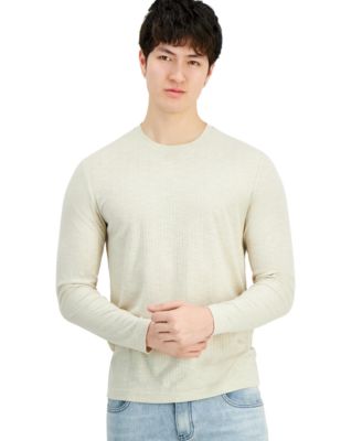 I.N.C. International Concepts Men's Long-Sleeve Crewneck Variegated Rib ...