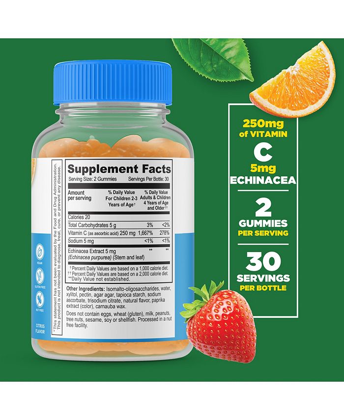 Lifeable Sugar Free Vitamin C for Kids 250 mg Gummies - Immune System ...