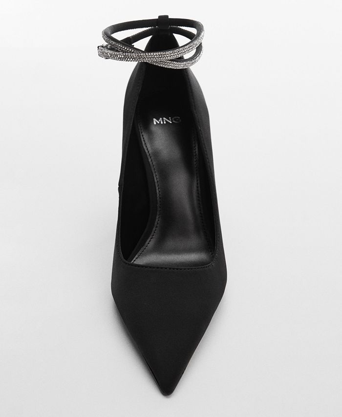 MANGO Women's Rhinestone Strap Heeled Shoes - Macy's