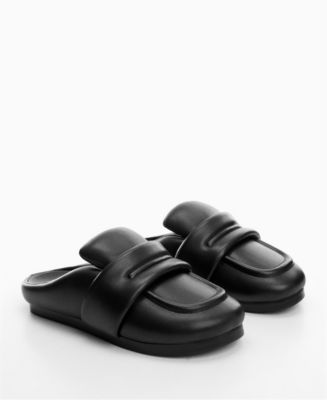 MANGO Women's Quilted Open Back Loafers - Macy's
