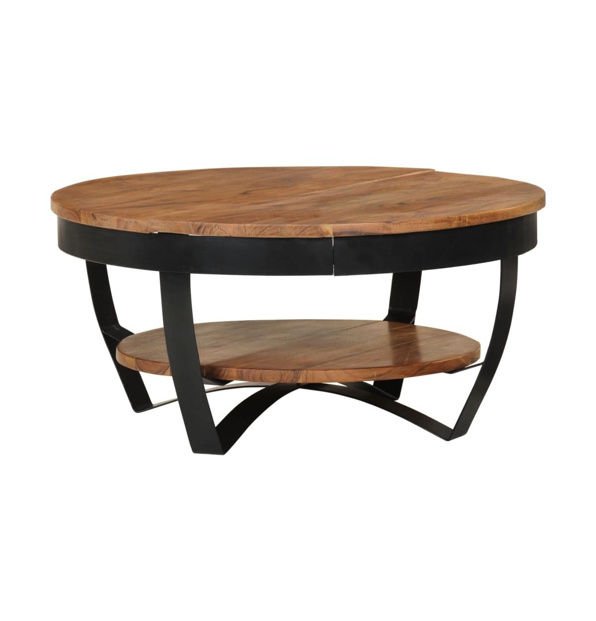 Click here for Coffee Table 25.6x25.6x12.6 Solid Acacia Wood - Br... prices