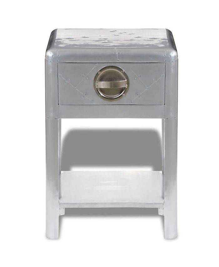 vidaXL Aviator End Table with 1 Drawer Vintage like Aircraft Airman ...