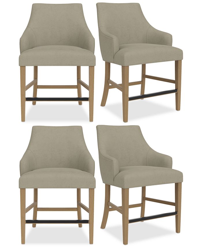Furniture Nelin 4pc Counter Height Chair Set - Macy's