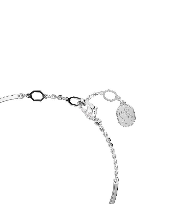 Swarovski Shell, Pink, Rhodium Plated Idyllia Bangle Bracelet - Macy's