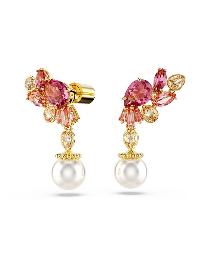 Swarovski Mixed Cuts, Crystal Swarovski Imitation Pearls, Flower, Pink ...