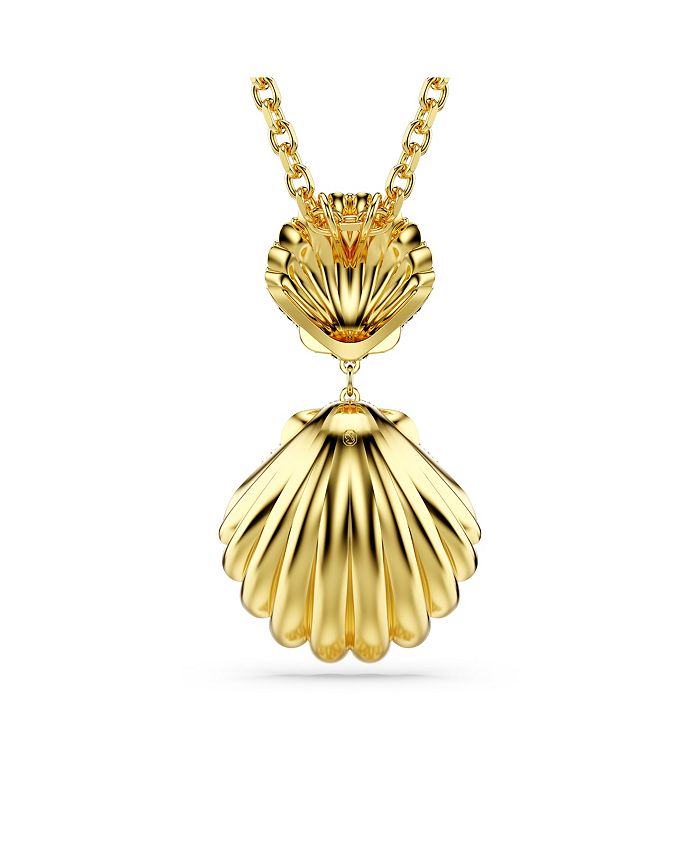 Swarovski Mixed Cuts, Shell, White, Gold-Tone Idyllia Necklace - Macy's