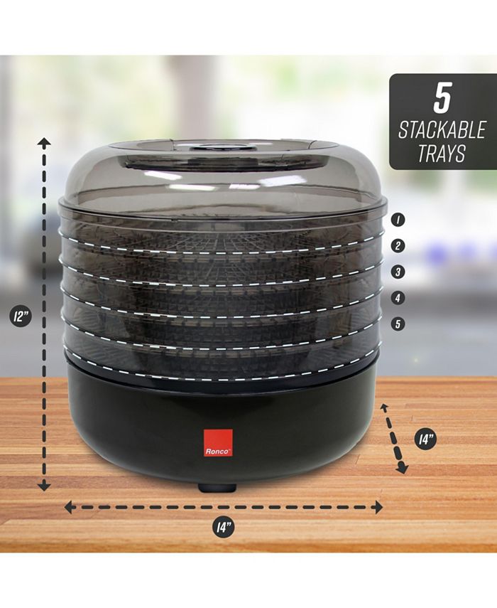 Ronco Beef Jerky Machine with 5 Stackable Trays, Easy-to-Use Dehydrator ...