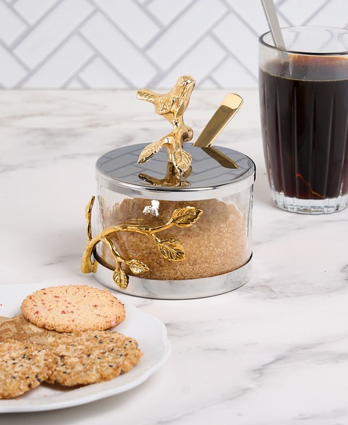 Godinger Signature Collection Bird Glass Canister and Spoon, 23 oz - Macy's