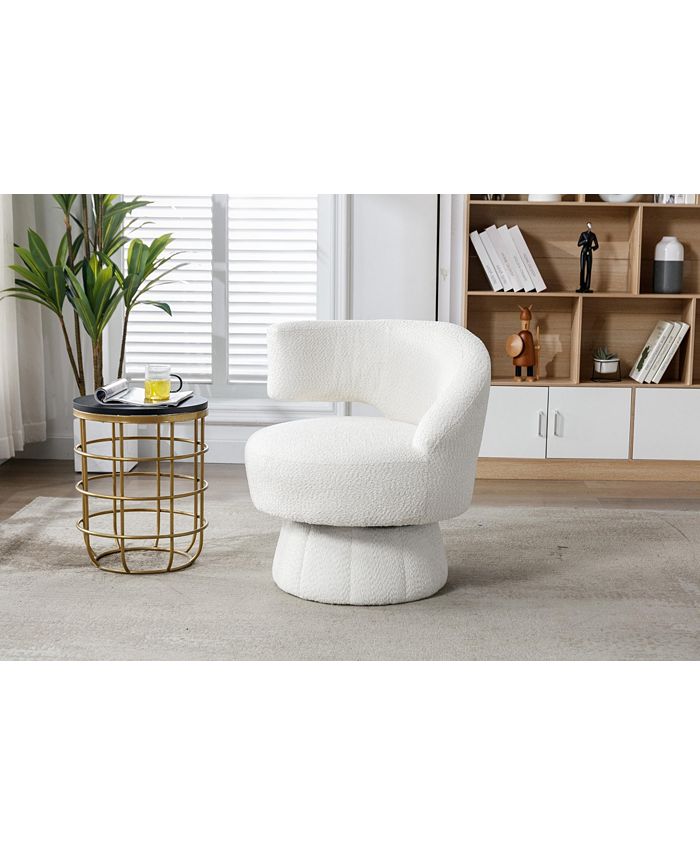 Simplie Fun 360 Degree Swivel Cuddle Chairs, Round Armchairs for Home ...