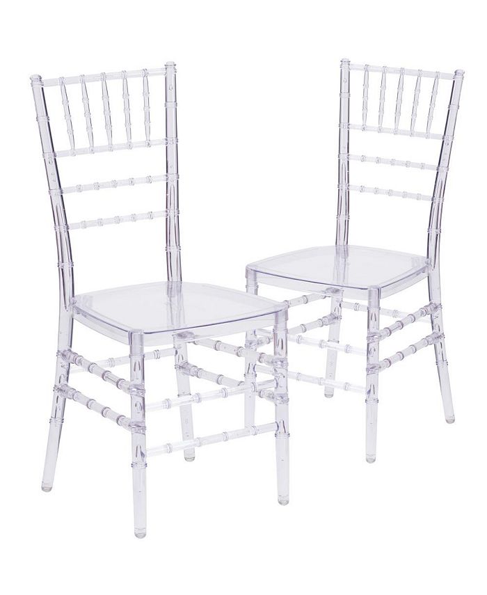 EMMA+OLIVER 2 Pack Stacking Ghost Chair - Macy's