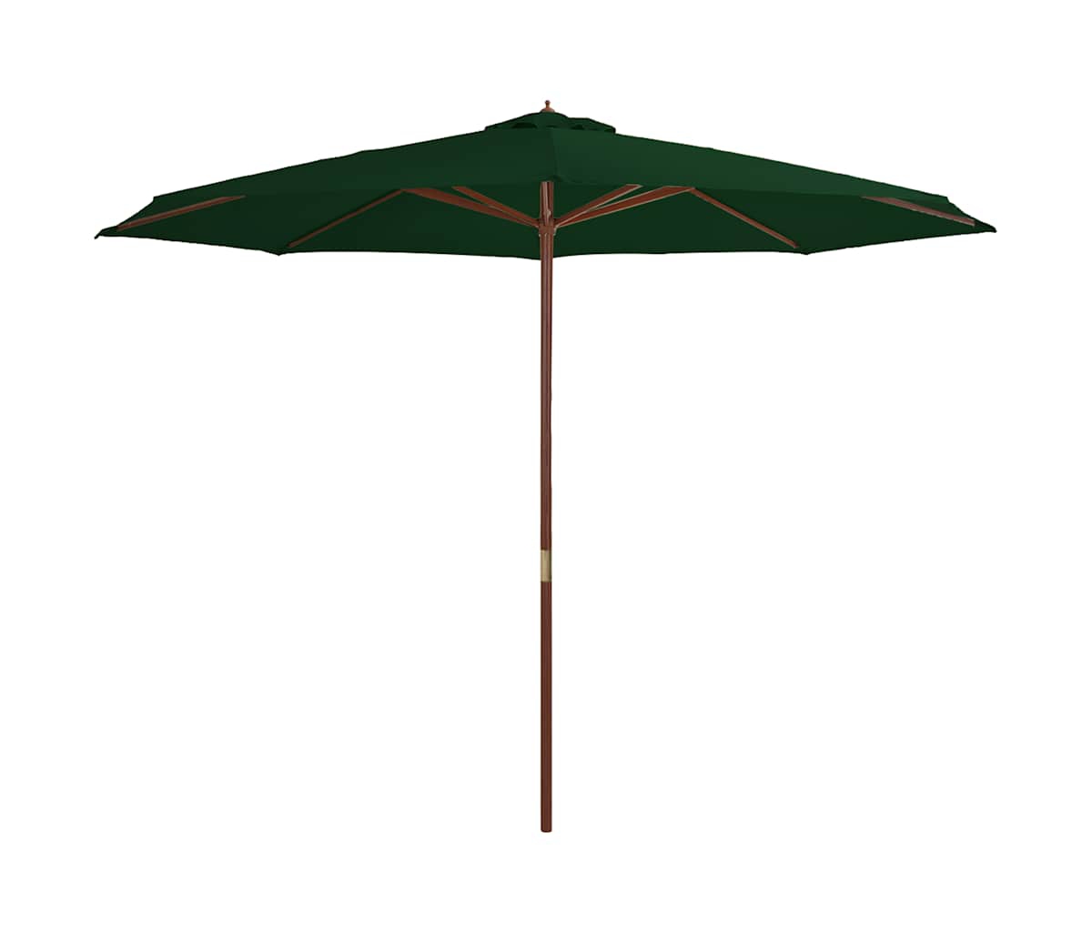 Click here for Garden Parasol with Wooden Pole 137.8 Green - Gree... prices