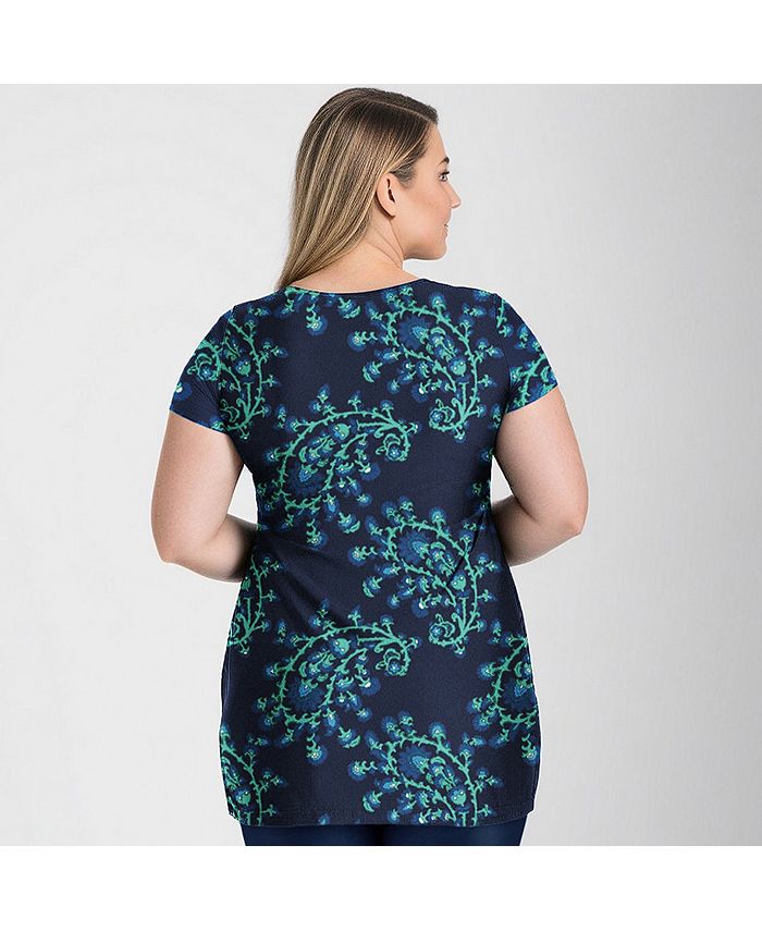 Calypsa Plus Size Anna Swim Tunic - Macy's