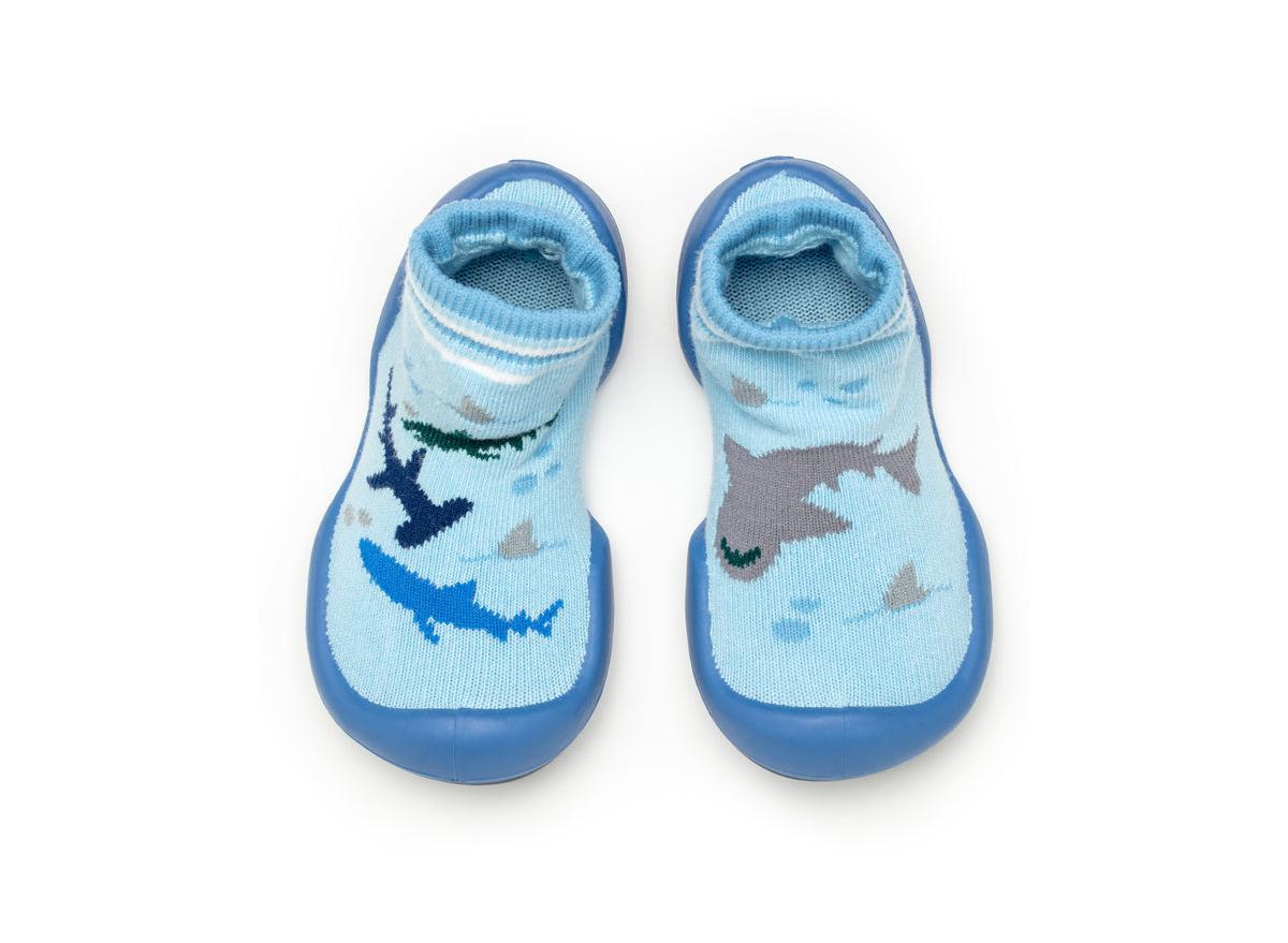 Click here for Komuellos Baby Boy First Walk Sock Shoes Shark Tan... prices