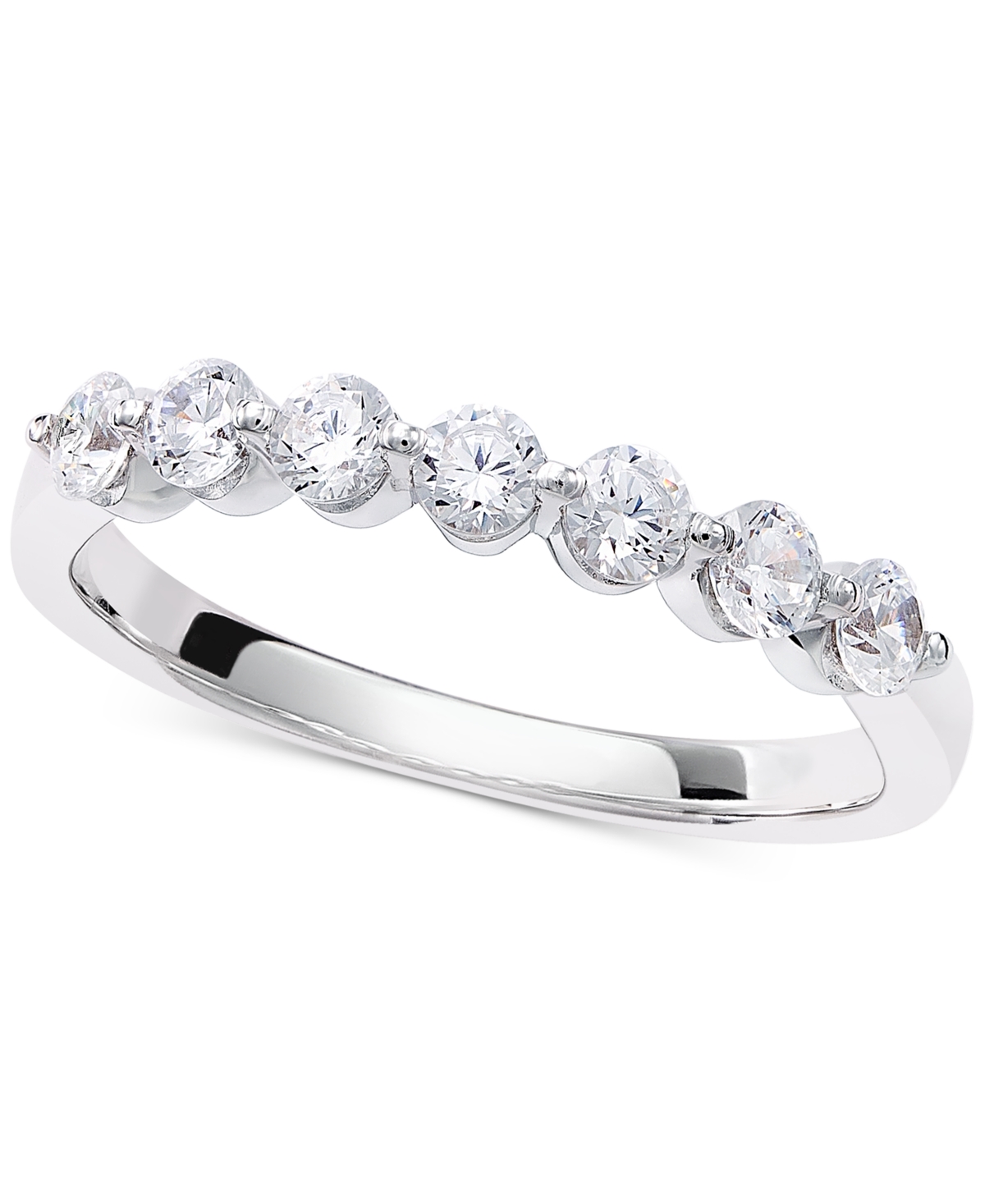 Click here for Diamond Seven Stone Band (1/2 ct. t.w.) in 14k Whi... prices
