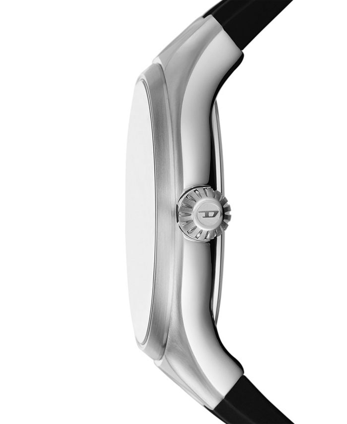 Diesel Men's Streamline Three Hand Black Silicone Watch 44mm - Macy's
