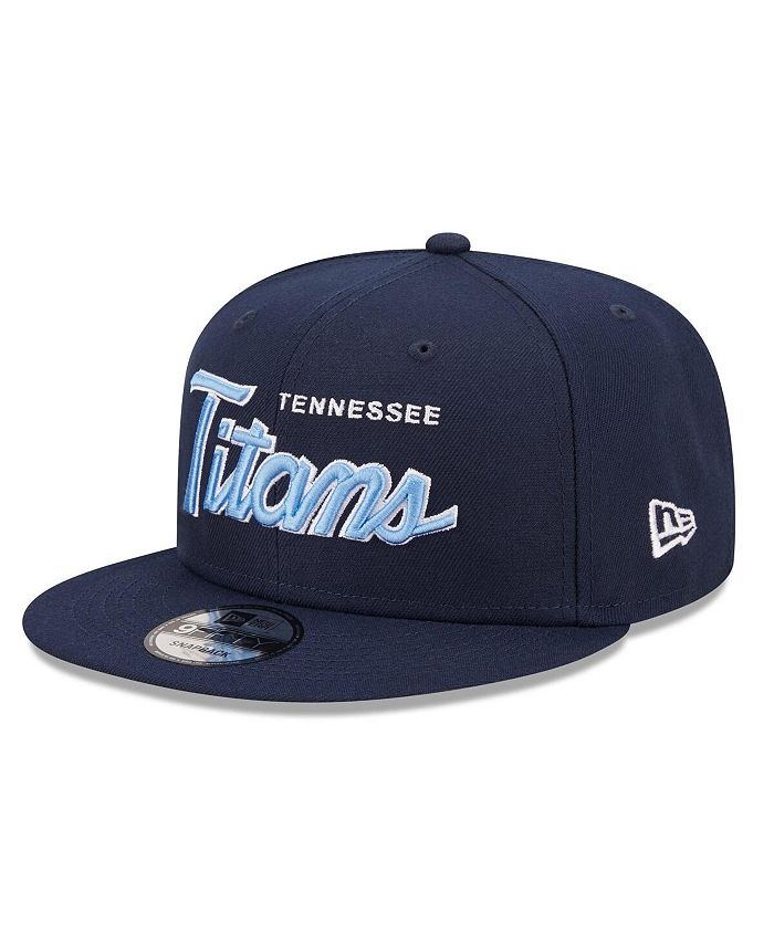 New Era Men's Navy Tennessee Titans Script 9FIFTY Snapback Hat - Macy's
