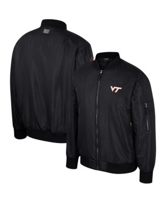 Men's Colosseum Black Virginia Tech Hokies Full-Zip Bomber Jacket - Macy's