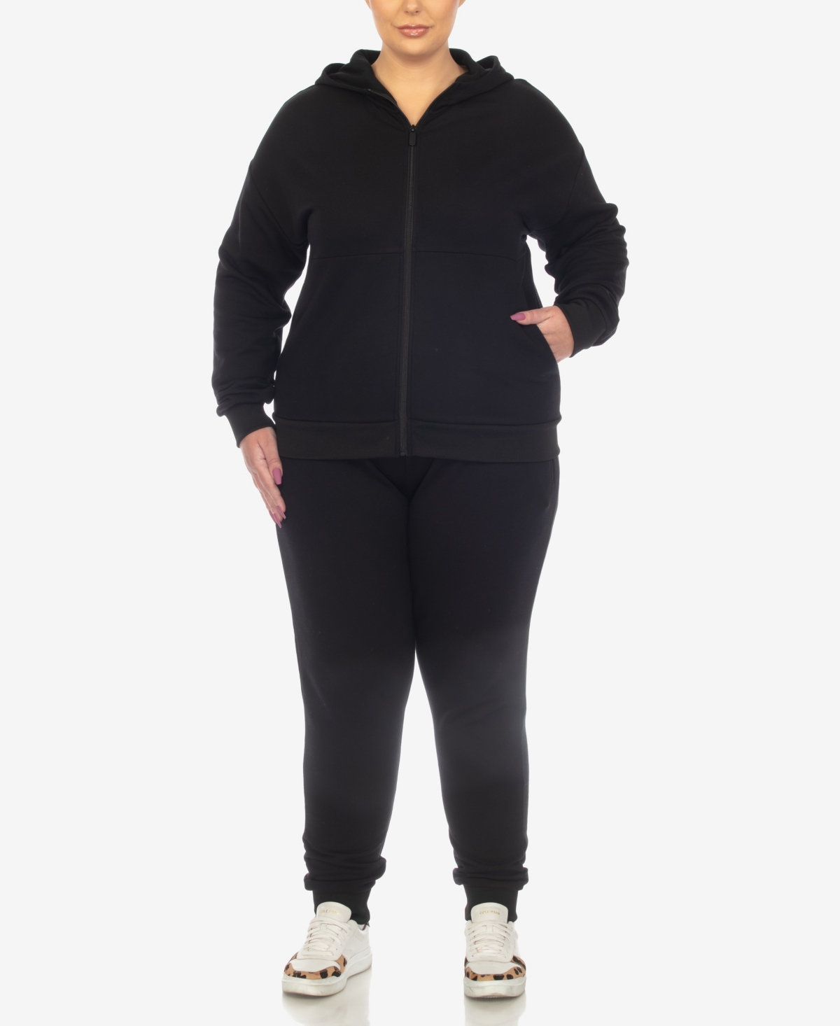 Click here for White Mark Plus Size Fleece Lined 2 Pc Tracksuit S... prices