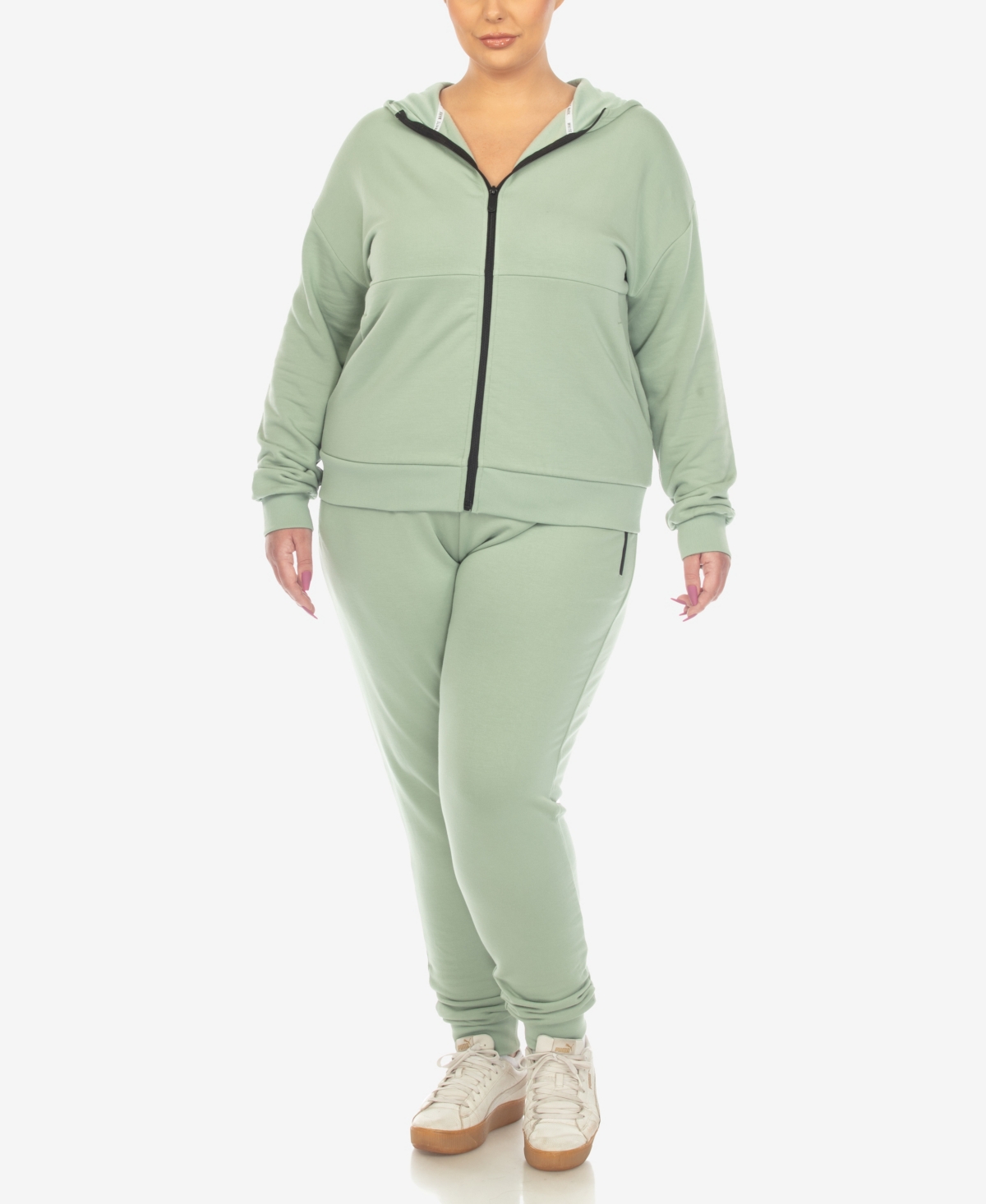 Click here for White Mark Plus Size Fleece Lined 2 Pc Tracksuit S... prices