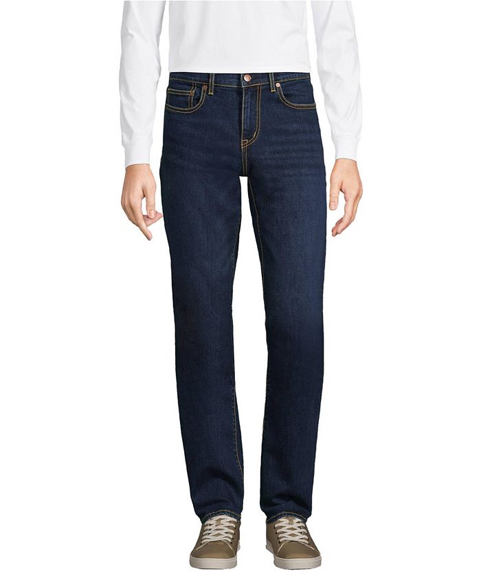 Lands' End Men's Recover 5 Pocket Traditional Fit Comfort Waist Denim ...