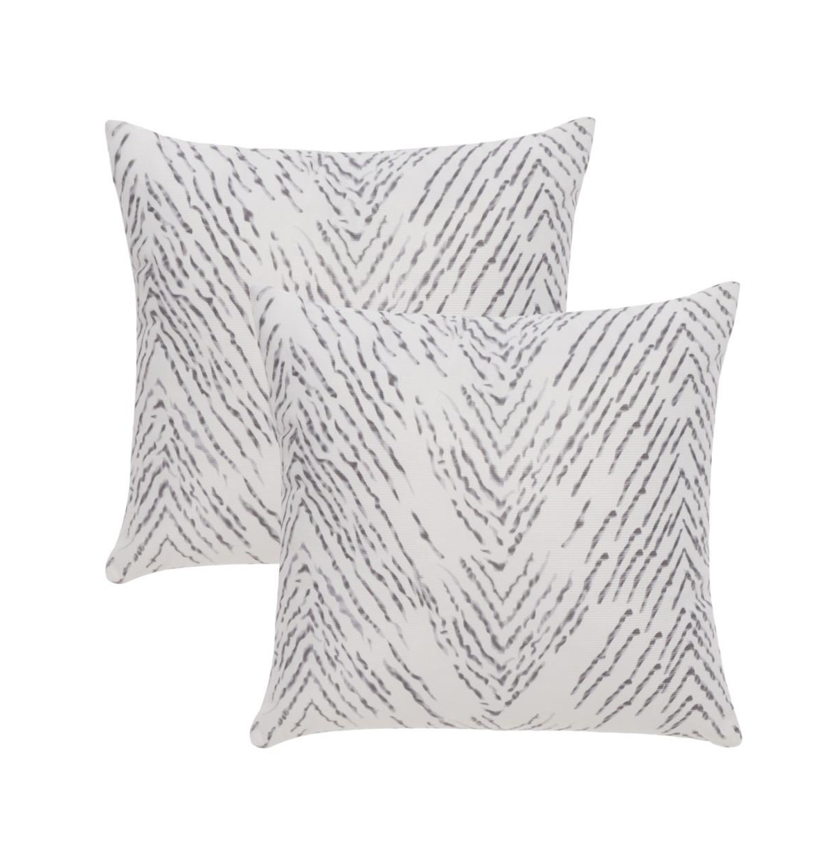Safavieh Zecora 18 x 18 Pillow (Set of 2) - Ivory/black