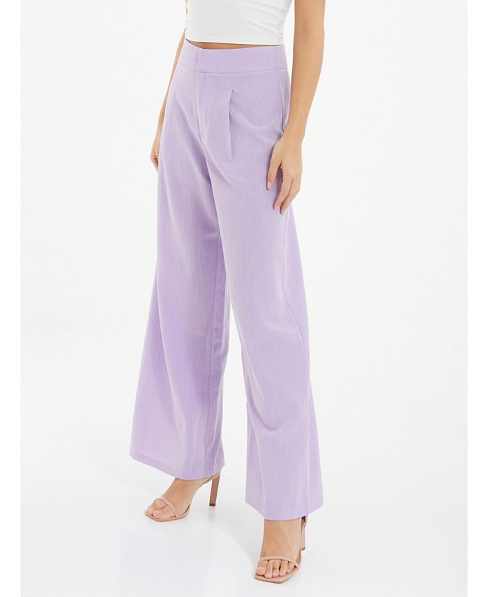 QUIZ Women's Linen Palazzo Trouser - Macy's