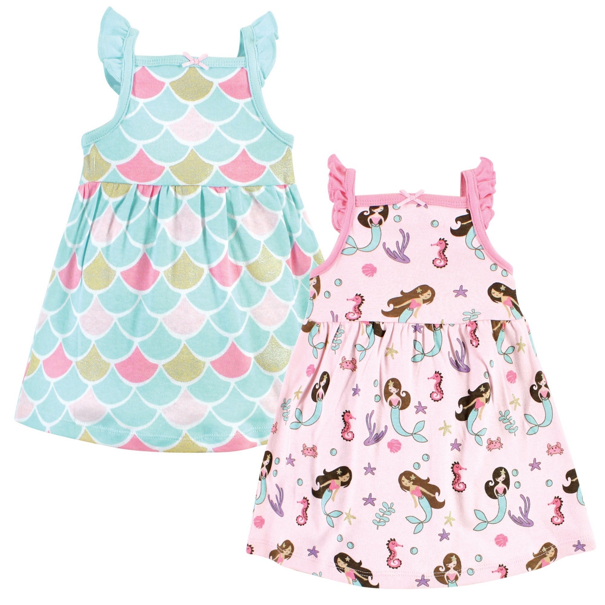 Click here for Hudson Baby Baby Girls 2Pk Sleeveless Dress - Merm... prices