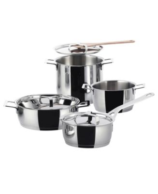 Alessi Jasper Morrison Stainless Steel 7 pc Cookware Set - Macy's