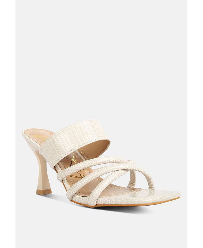 London Rag Women's Chiri Criss Cross Strap Spool Heel Sandals - Macy's