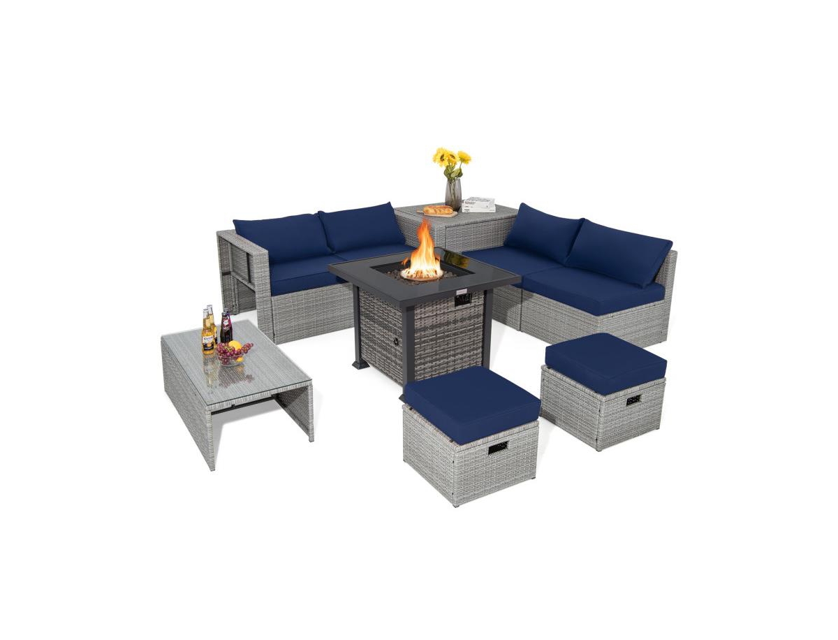 Click here for Slickblue 9 Pieces Outdoor Patio Furniture Set wit... prices