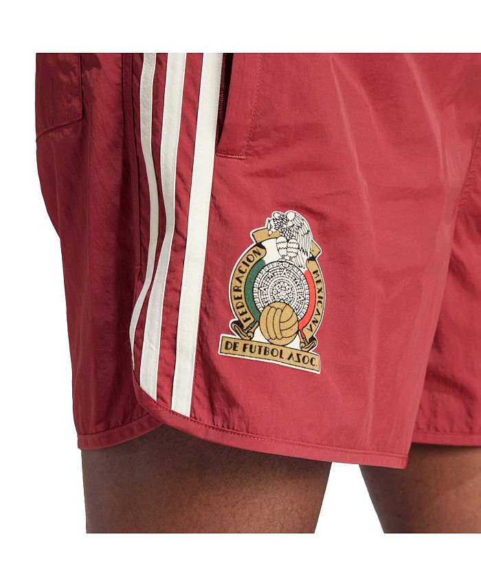 adidas Men's Maroon Distressed Mexico National Team Three-Stripe ...