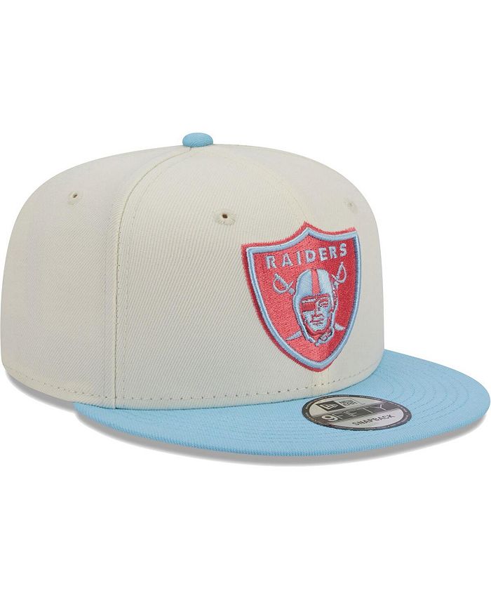 New Era Men's Cream, Light Blue Las Vegas Raiders Two-Tone Color Pack ...