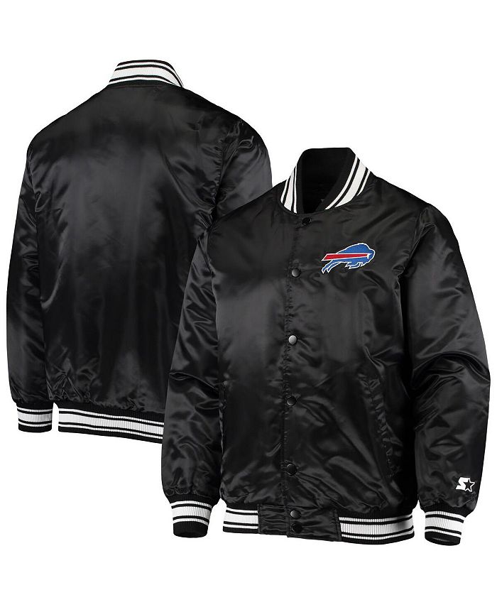 Starter Men's Black Buffalo Bills Locker Room Satin Varsity Full-Snap ...