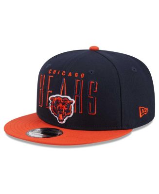 Men's New Era Navy, Orange Chicago Bears Headline 9FIFTY Snapback Hat ...