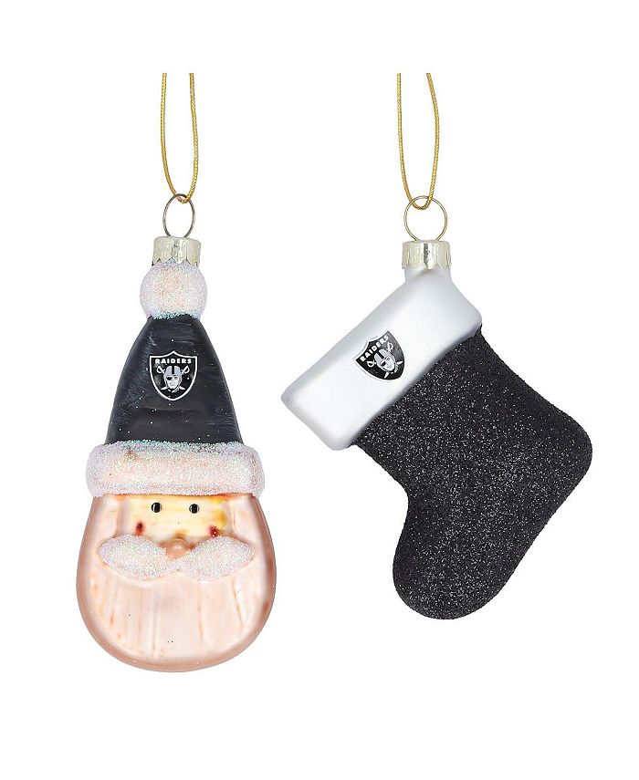Memory Company Las Vegas Raiders Two-Pack Santa and Stocking Blown ...