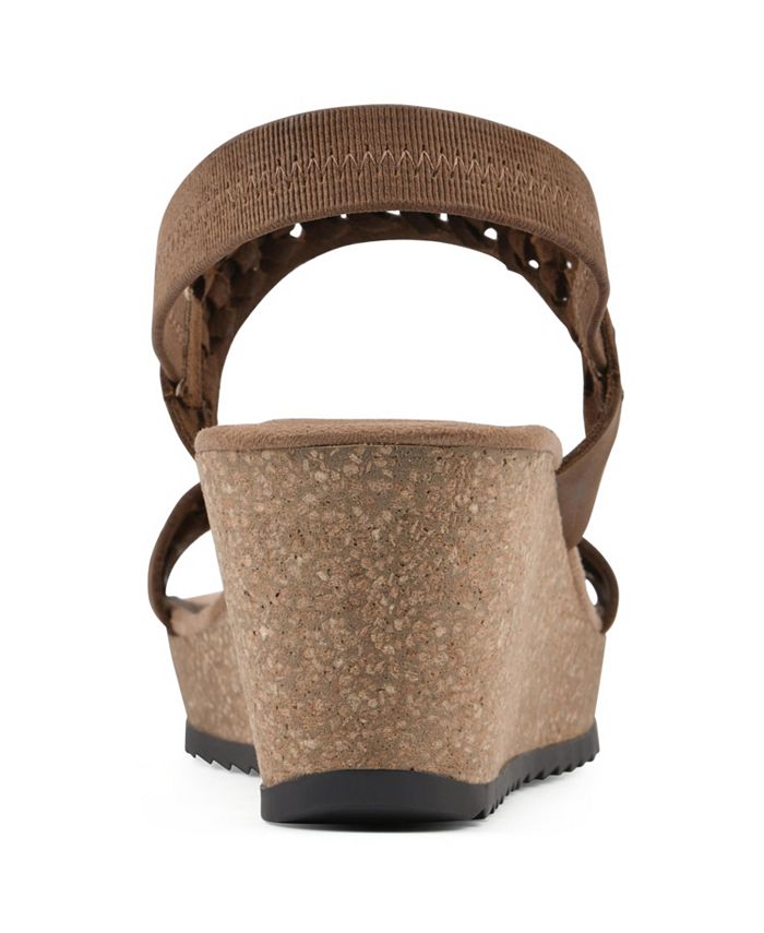 White Mountain Women's Pretreat Footbed Wedge Sandals - Macy's