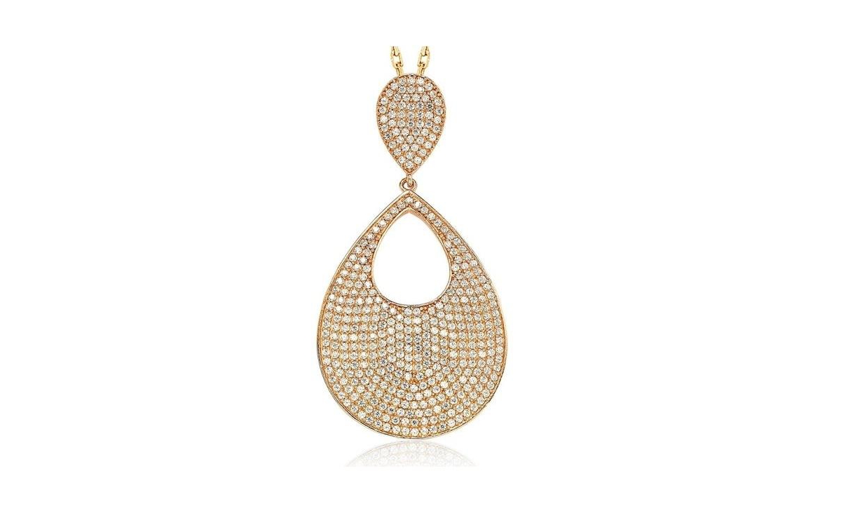 Click here for Suzy Levian Sterling Silver Cubic Zirconia Pave Fl... prices