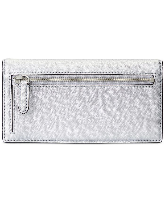 Lauren Ralph Lauren Crosshatch Leather Slim Wallet - Macy's