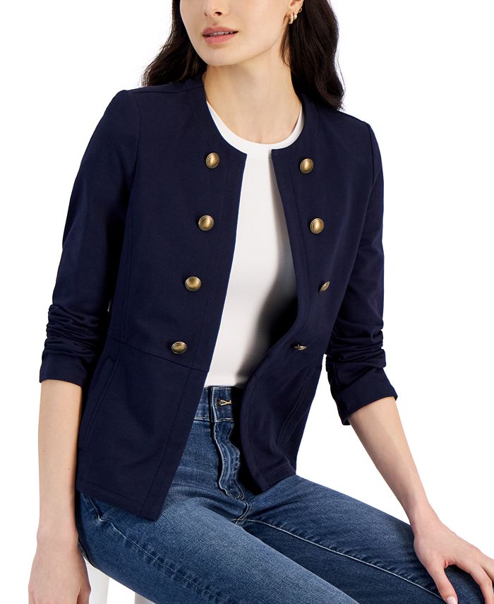 Nautica Jeans Women's Open-Front Captain Jacket - Macy's
