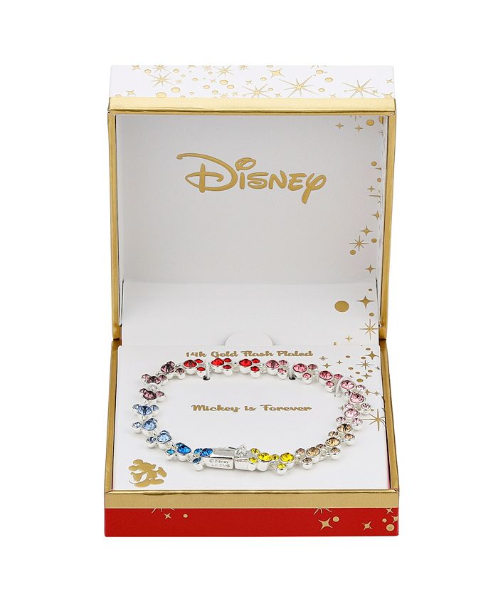 Disney Multi Color Crystal Mickey Mouse Bracelet - Macy's