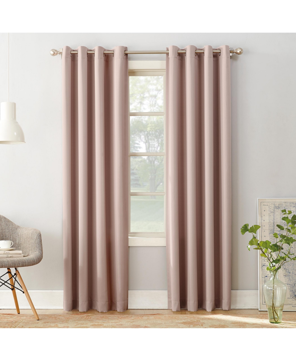 Click here for Grant Room Darkening Grommet Curtain Panel - Blush prices
