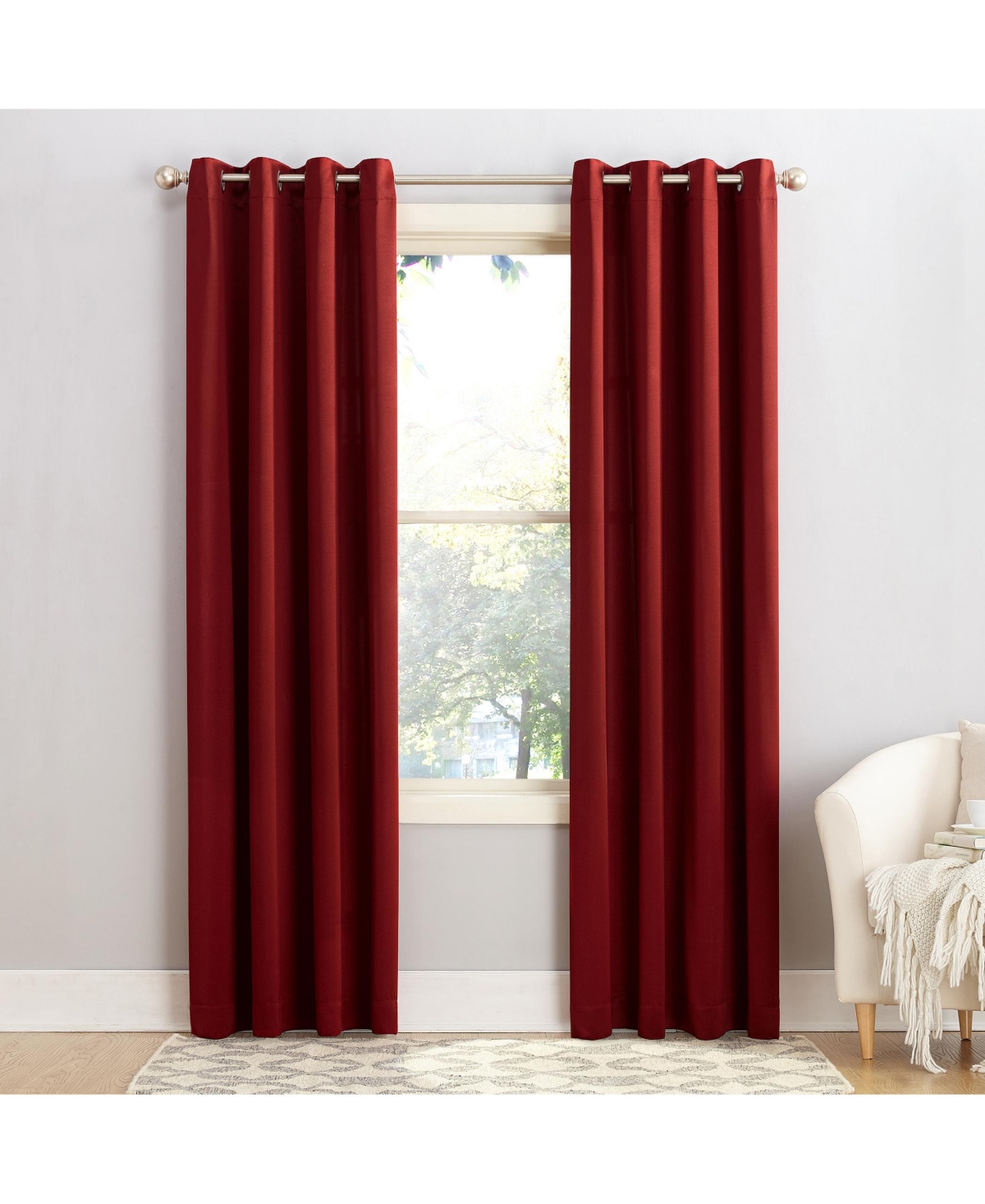 Click here for Grant Room Darkening Grommet Curtain Panel - Brick... prices