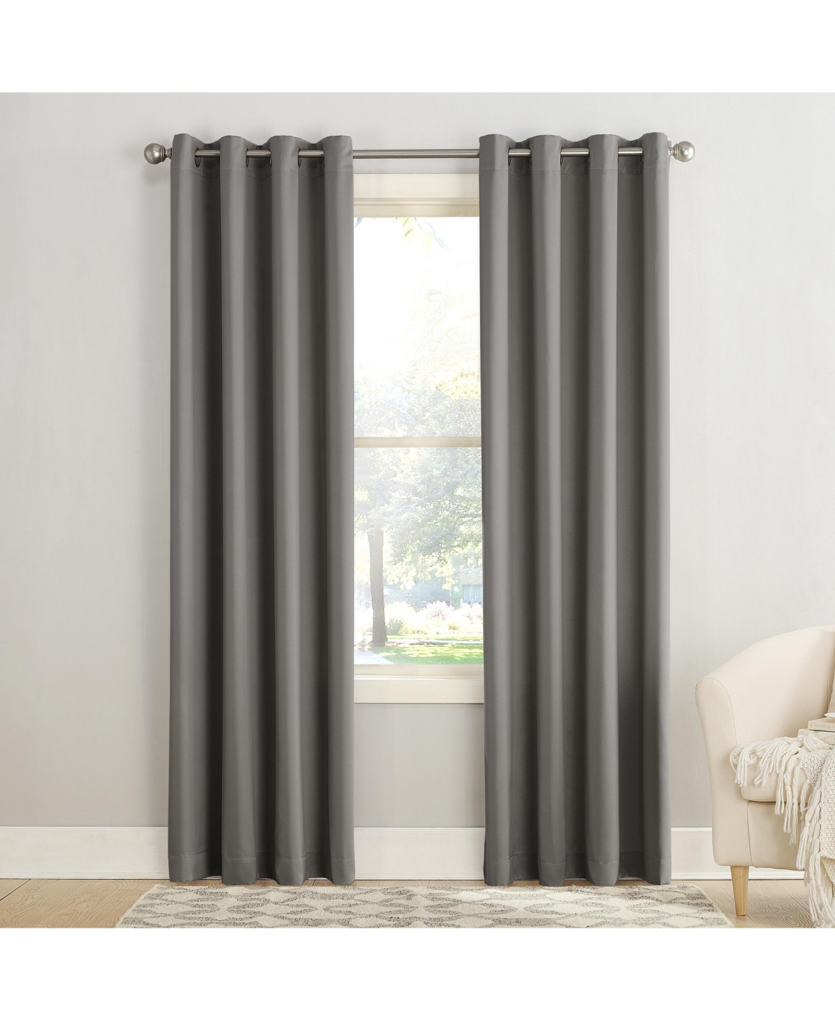 Click here for Grant Room Darkening Grommet Curtain Panel - Steel prices