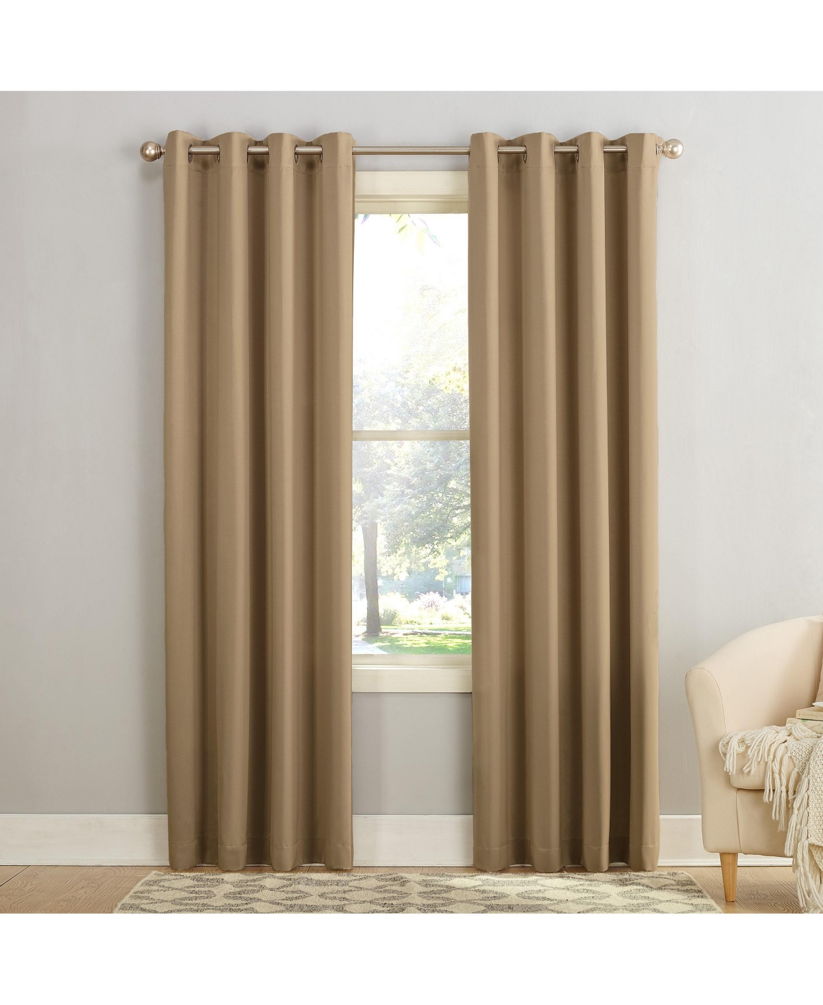 Click here for Grant Room Darkening Grommet Curtain Panel - Taupe prices