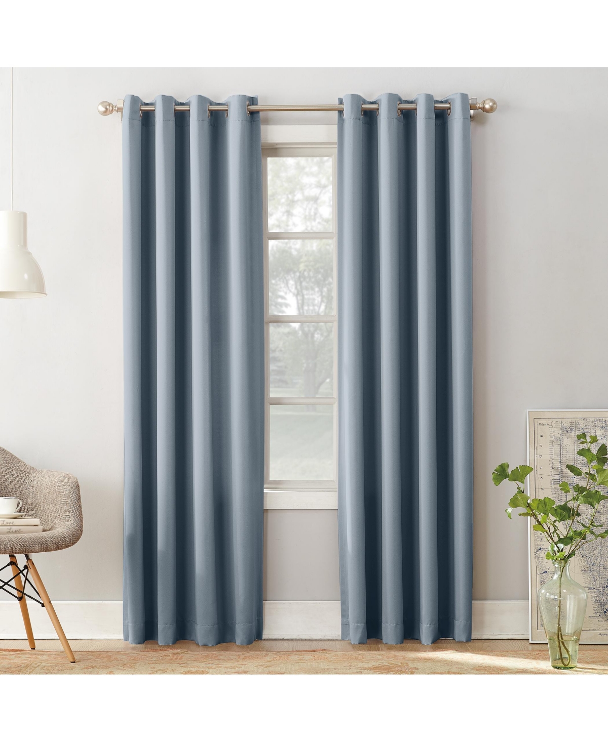 Click here for Grant Room Darkening Grommet Curtain Panel - Vinta... prices